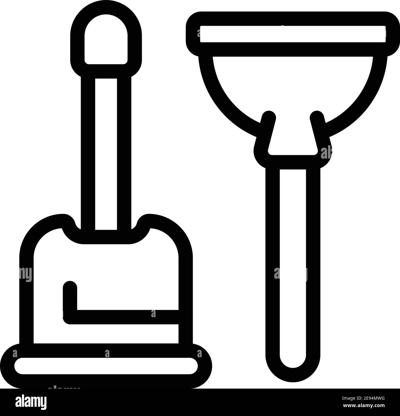 Toilet hand pump icon. Outline toilet hand pump vector icon for web ...