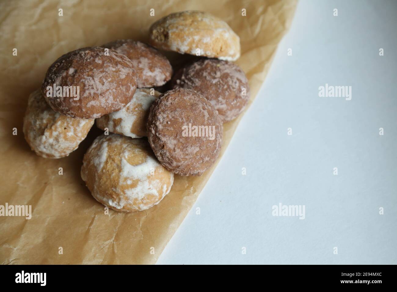 gingerbread sweets, airy cakes on background Stock Photo - Alamy