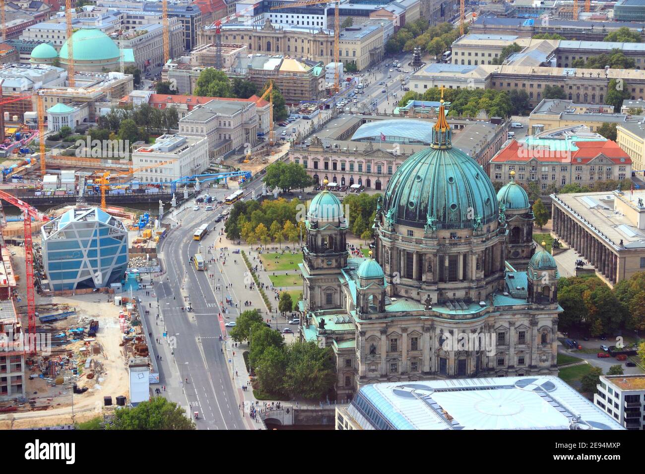 BERLIN, GERMANY - AUGUST 26, 2014: Aerial view of Berlin with the ...