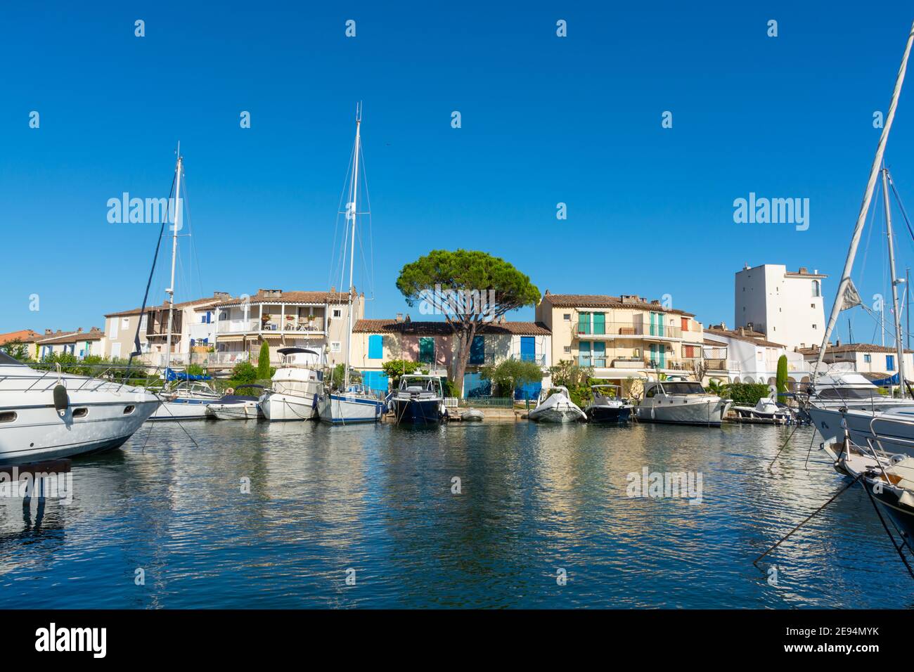 Travel and summer vacation destination, view on houses, roofs, canals ...