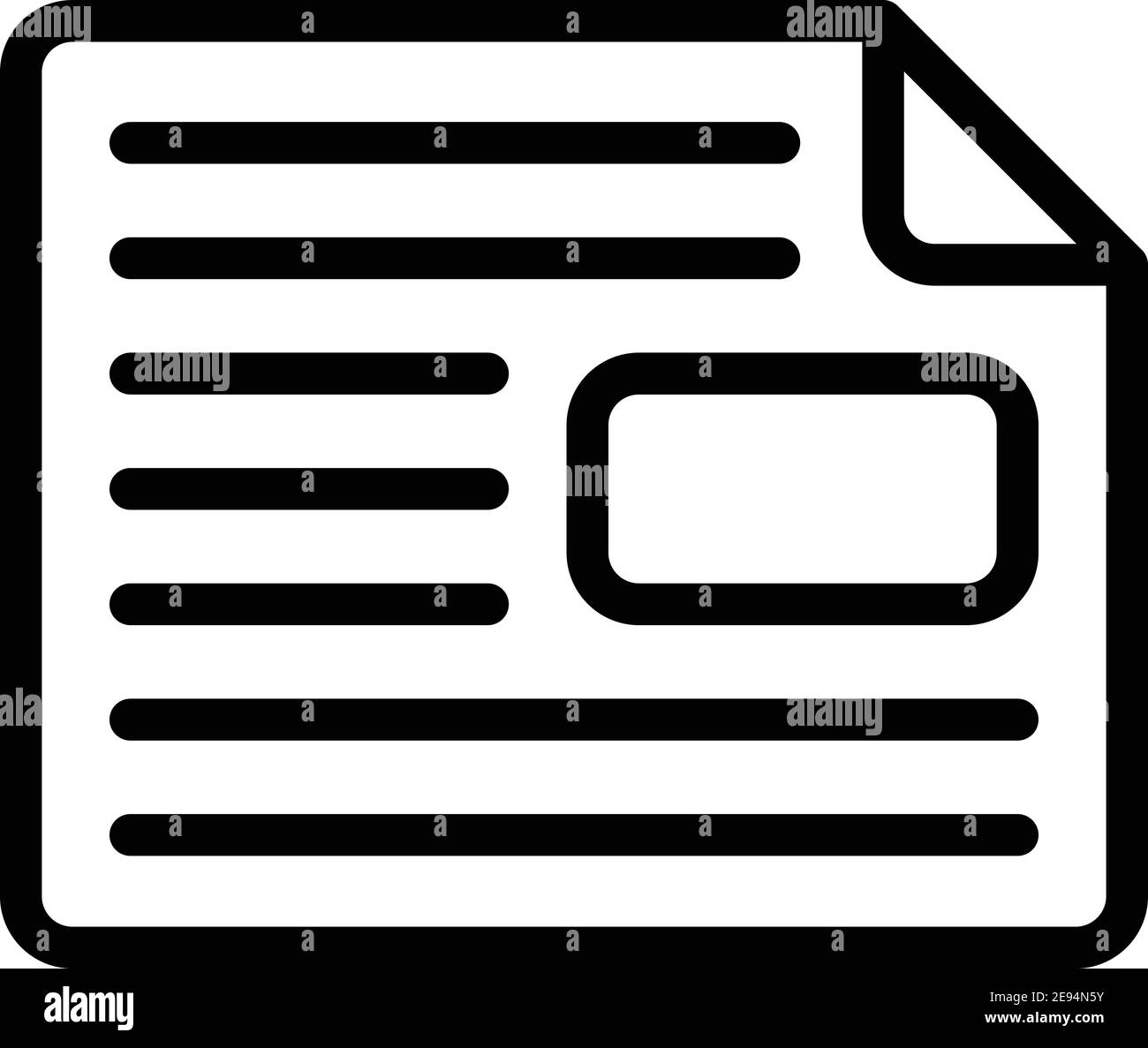Journal newspaper icon. Outline journal newspaper vector icon for web ...