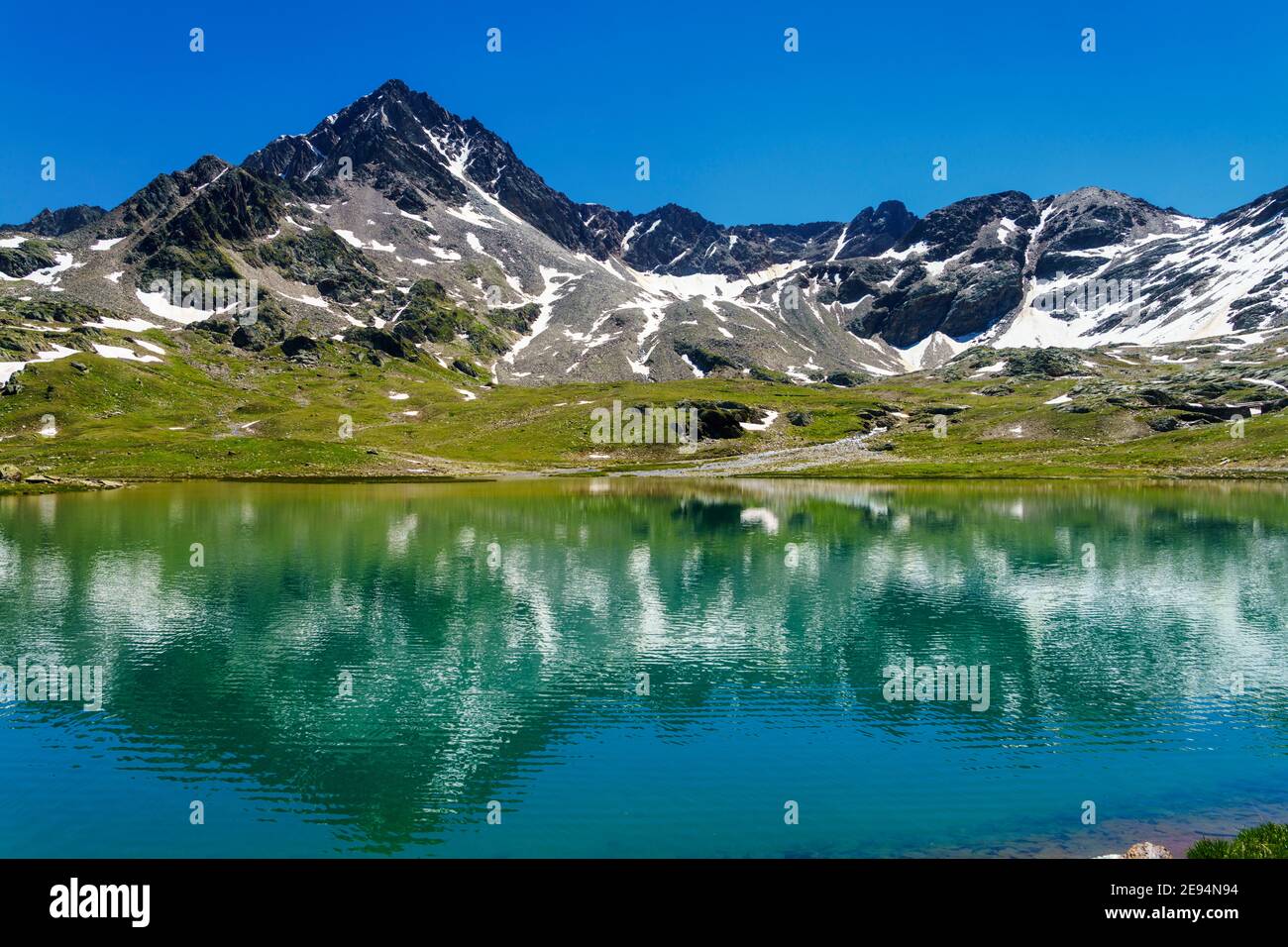Passo Gavia, Sondrio province, Lombardy, Italy: landscape along the ...