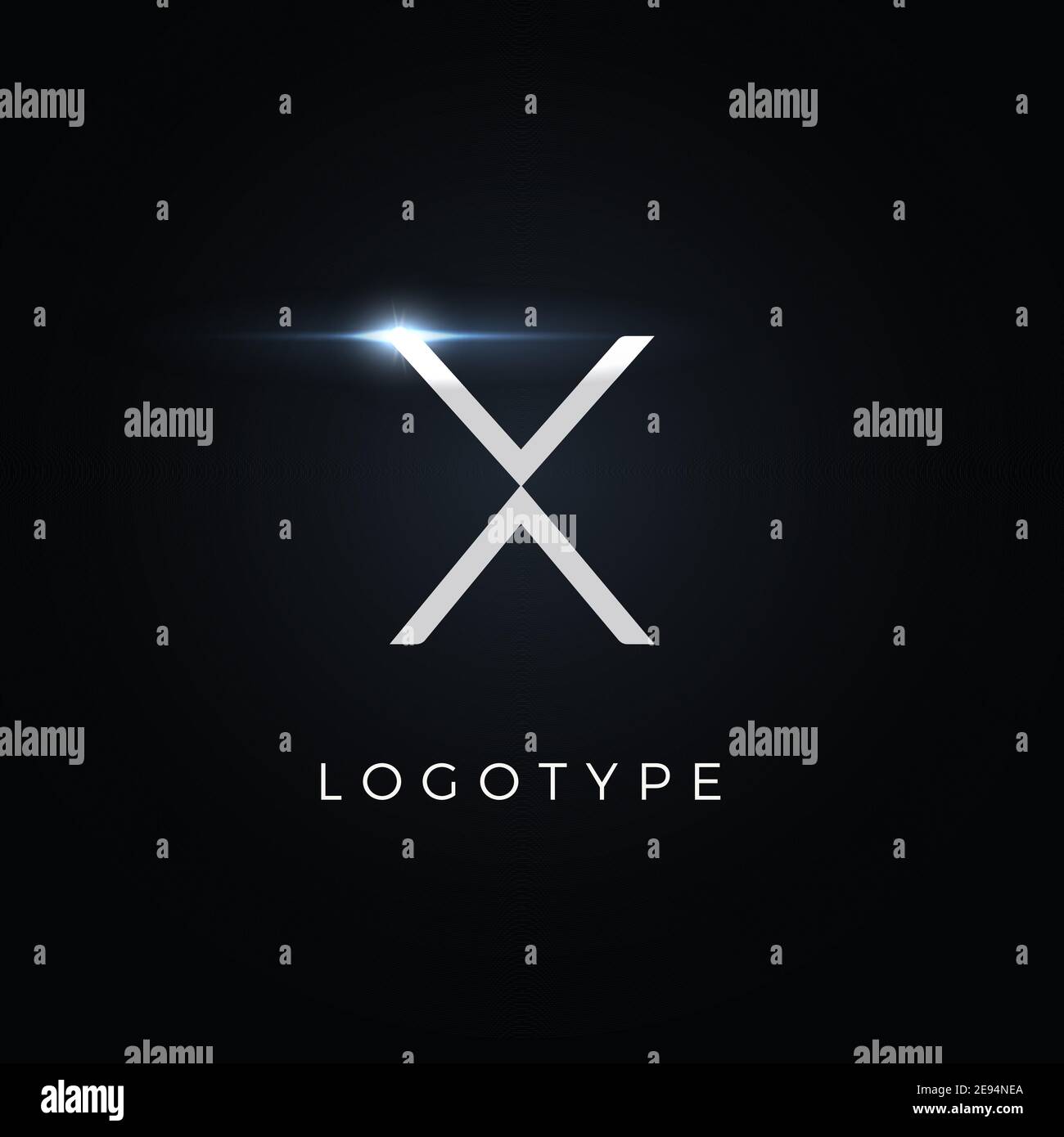 Futurism style letter X. Minimalist type for modern futuristic logo ...