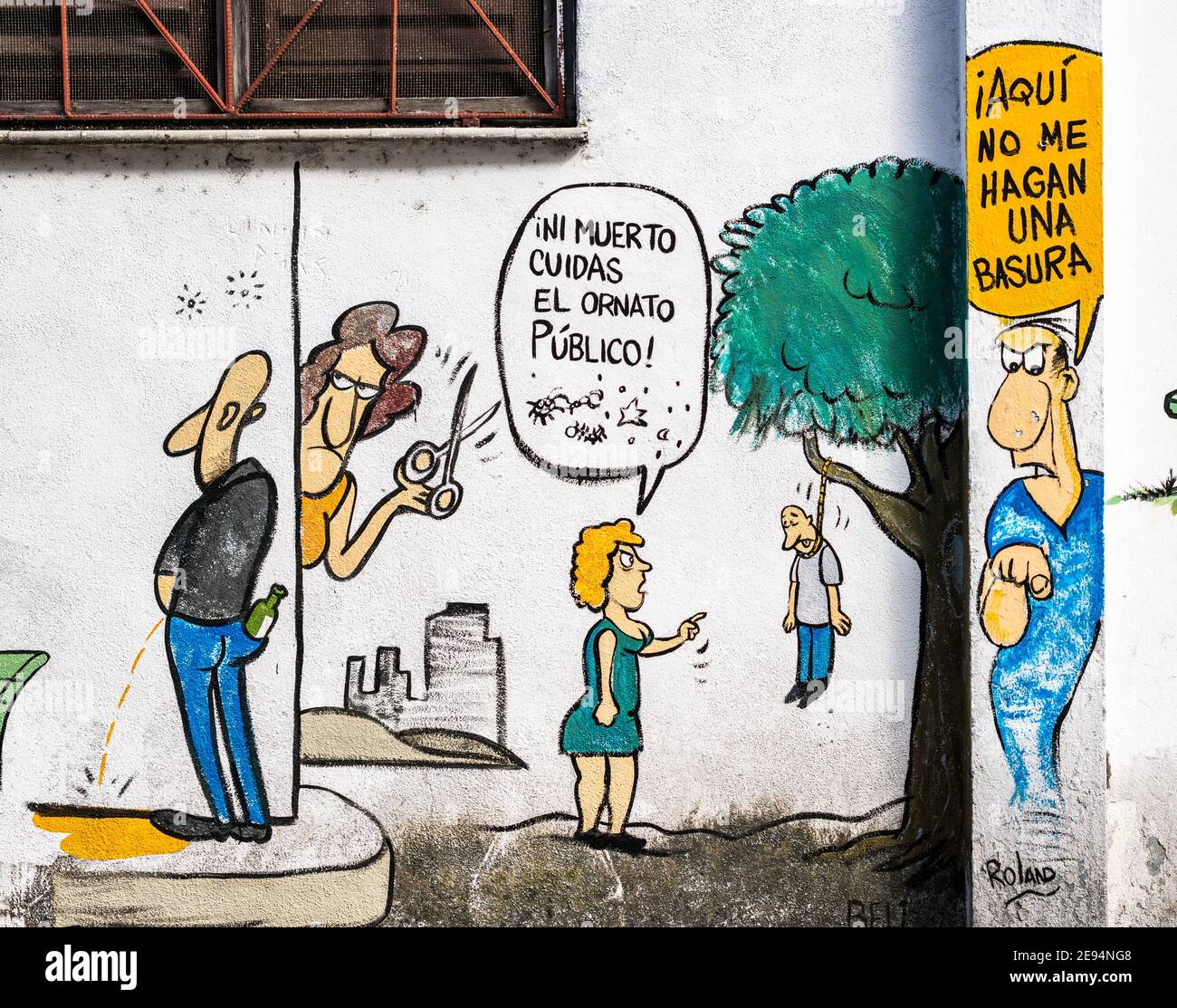 Cuban humor painted in the walls of 'Melaito' which is a local humor ...