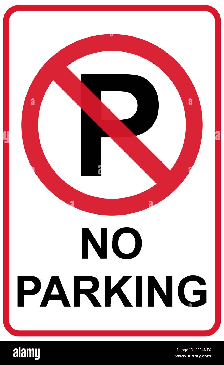 No Parking icon graphic design isolated on white background. Vector ...
