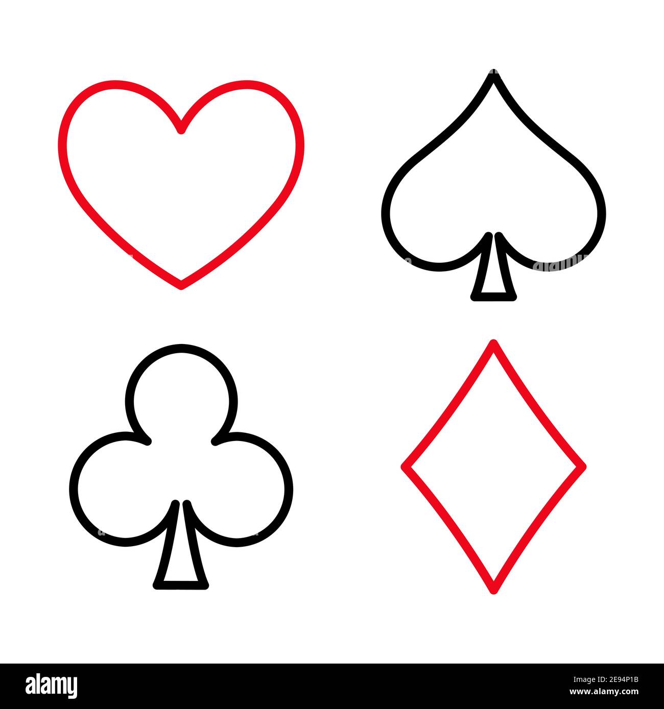 Poker flat icon card suites game and sign symbol logo illustration ...