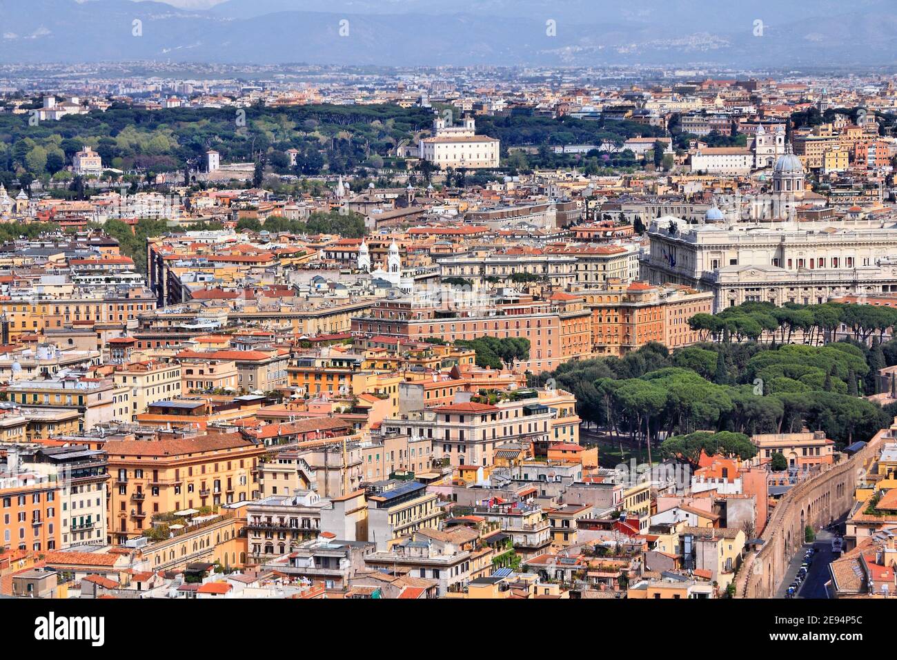 Rome, Italy. Aerial view with Villa Borghese park Stock Photo - Alamy