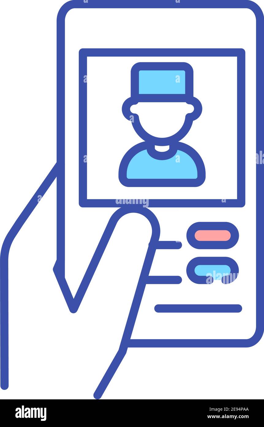 Mobile medicine RGB color icon Stock Vector Image & Art - Alamy