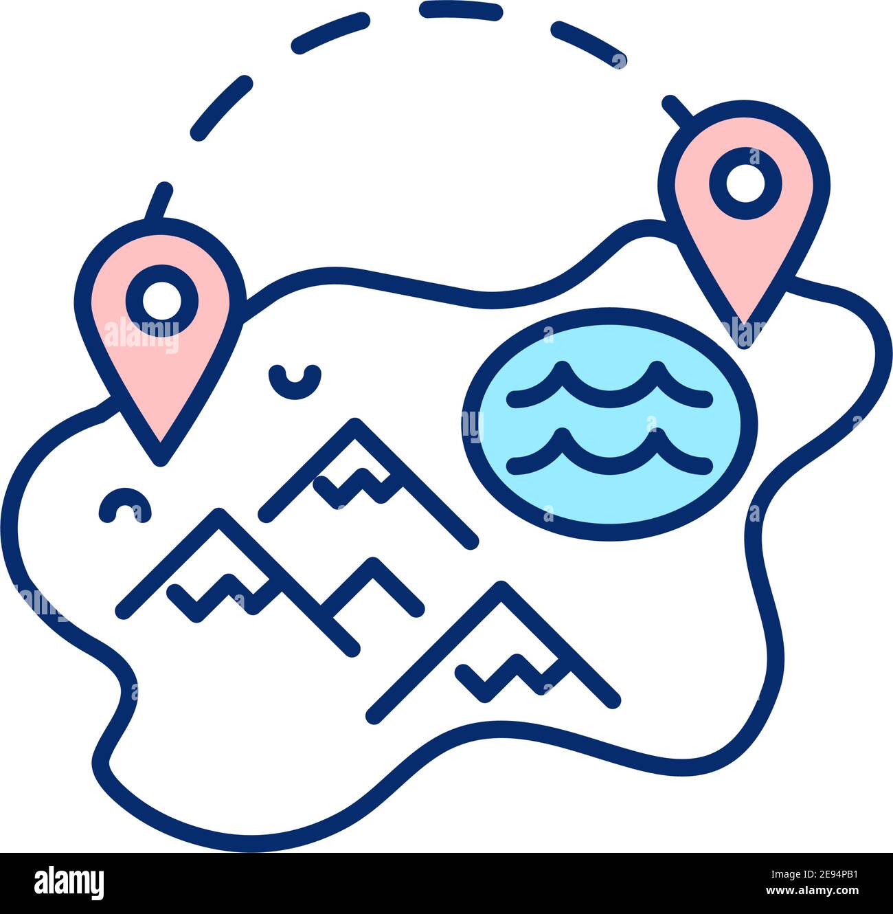 Frozen lake tour RGB color icon Stock Vector Image & Art - Alamy