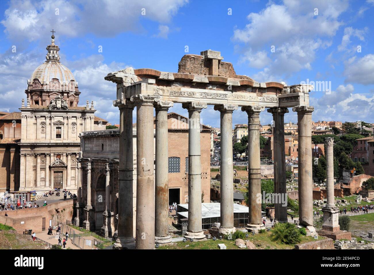 Roman Forum, ancient monument of Rome, Italy. Architecture in Europe ...