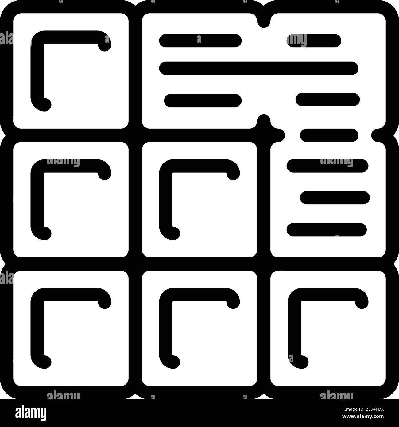 Builder blocks icon. Outline builder blocks vector icon for web design ...