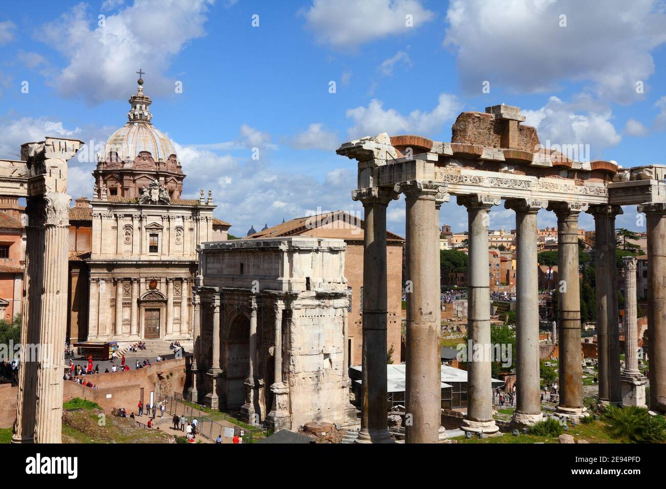 Roman Forum, ancient monument of Rome, Italy. Architecture in Europe ...