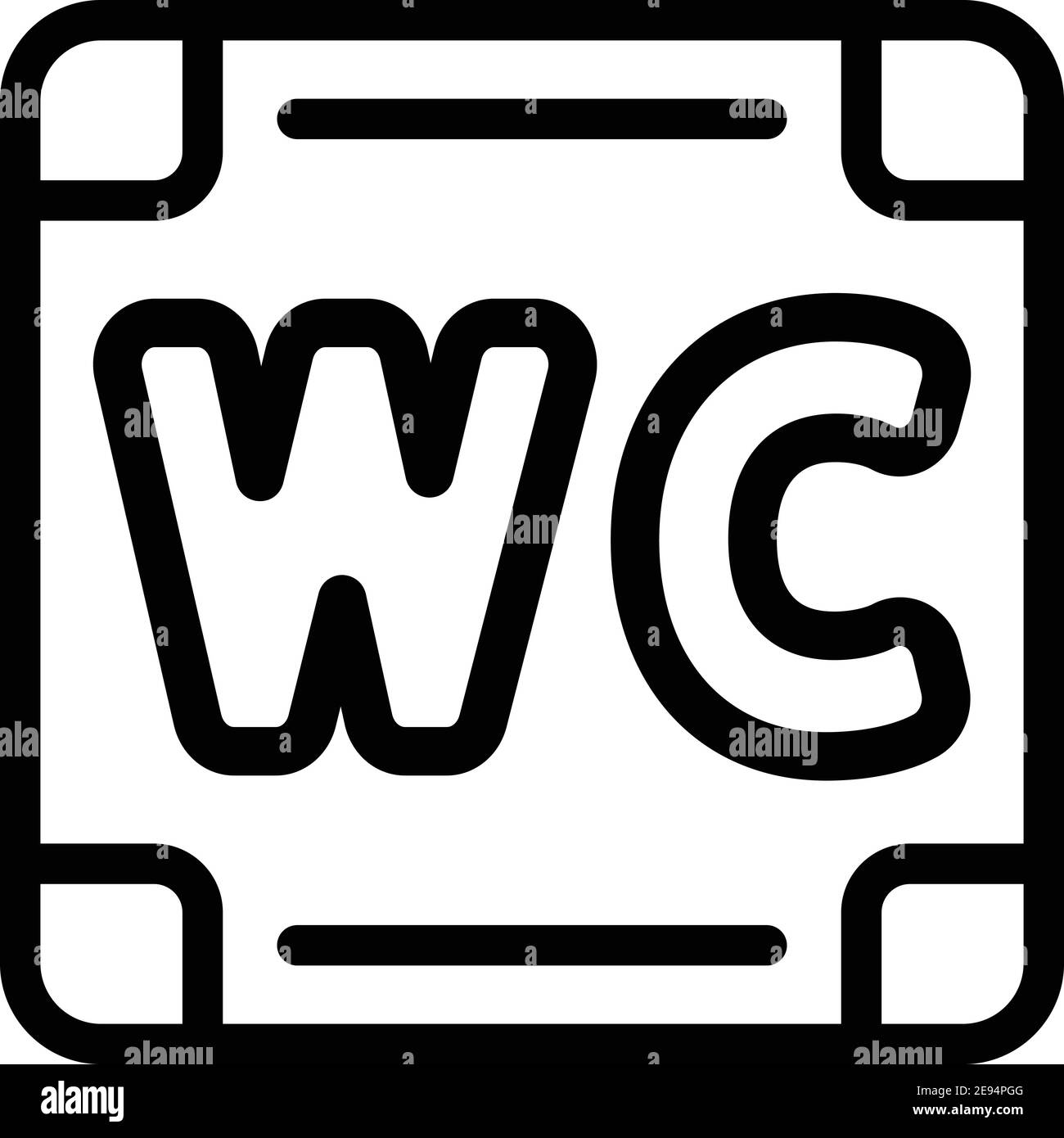 Wc board icon. Outline wc board vector icon for web design isolated on ...