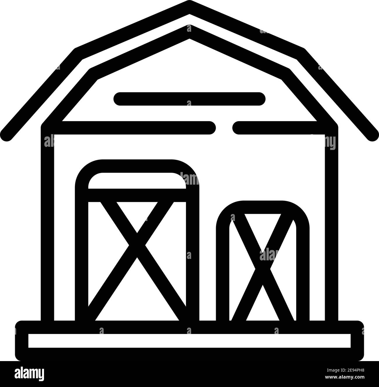 Farm icon. Outline farm vector icon for web design isolated on white ...