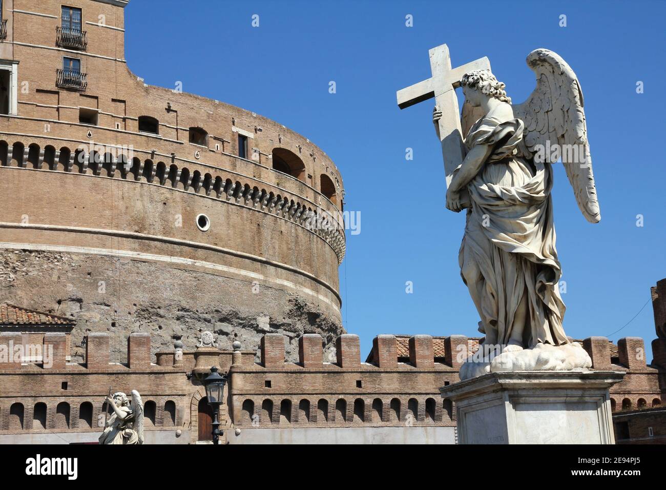 Angel in Rome, Italy. One of the angels at famous Ponte Sant' Angelo ...