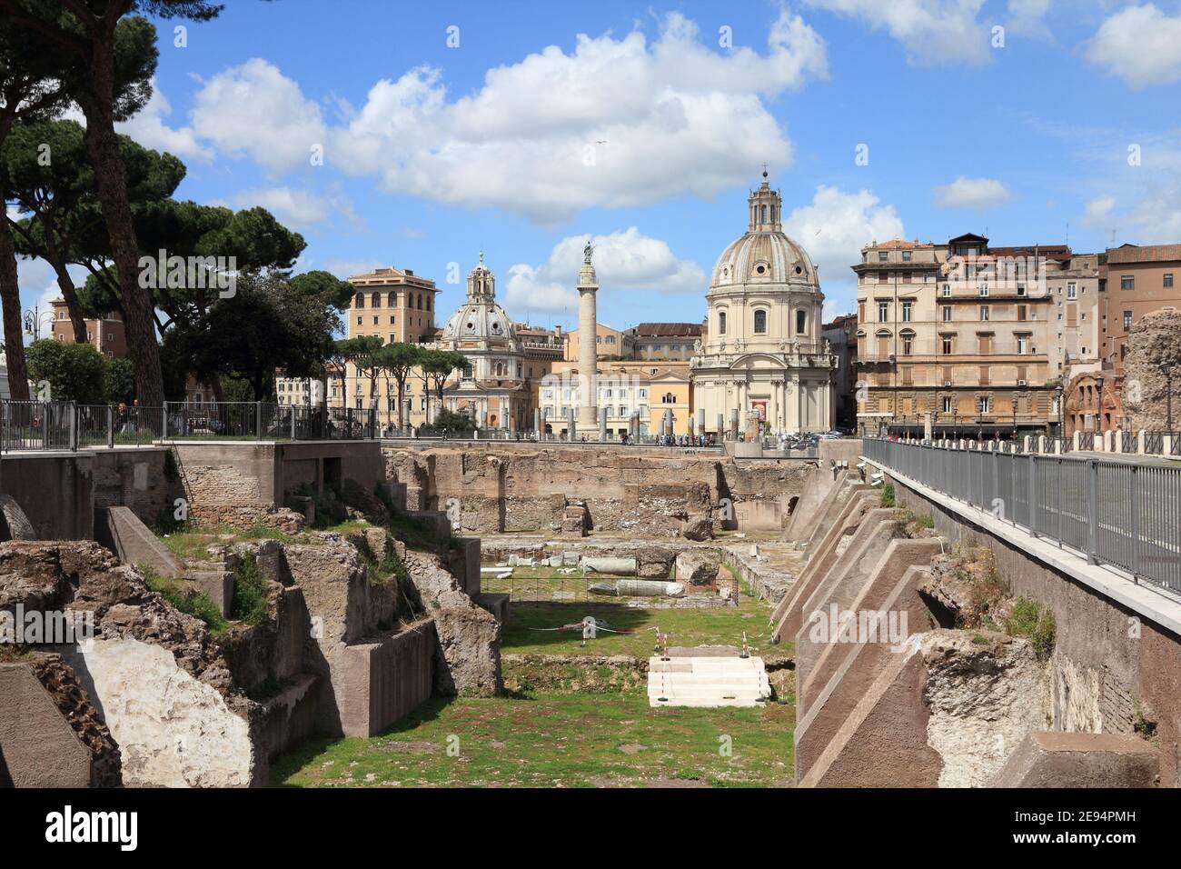 Rome, Italy. Trajan Forum - Ancient Roman cityscape Stock Photo - Alamy