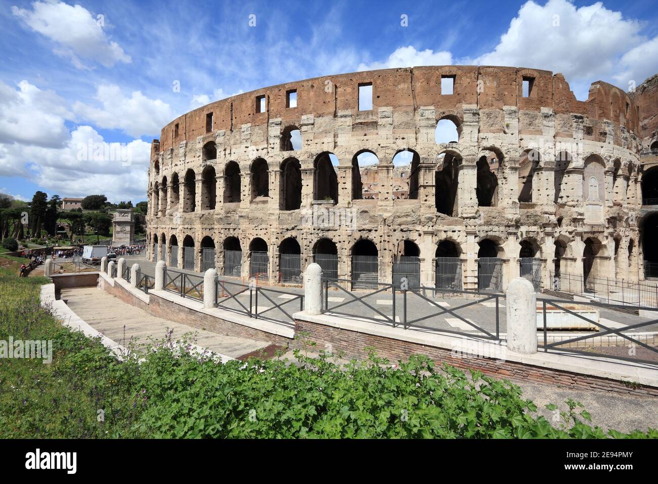 Colosseum in Rome, Italy - historical landmark. Roman ruin Stock Photo ...
