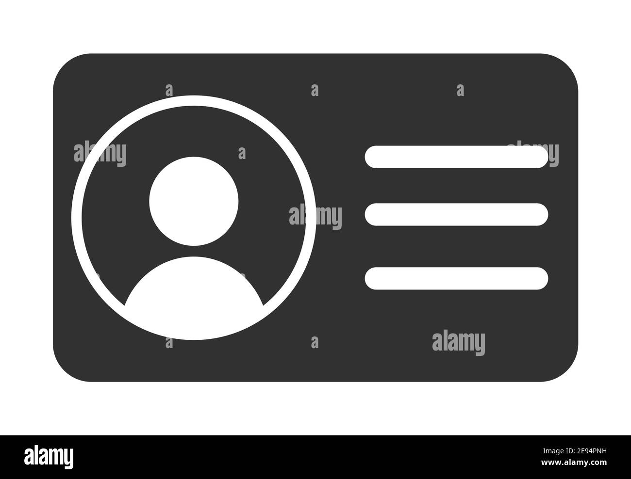 Identity card, personal identification person, id pass user vector icon ...