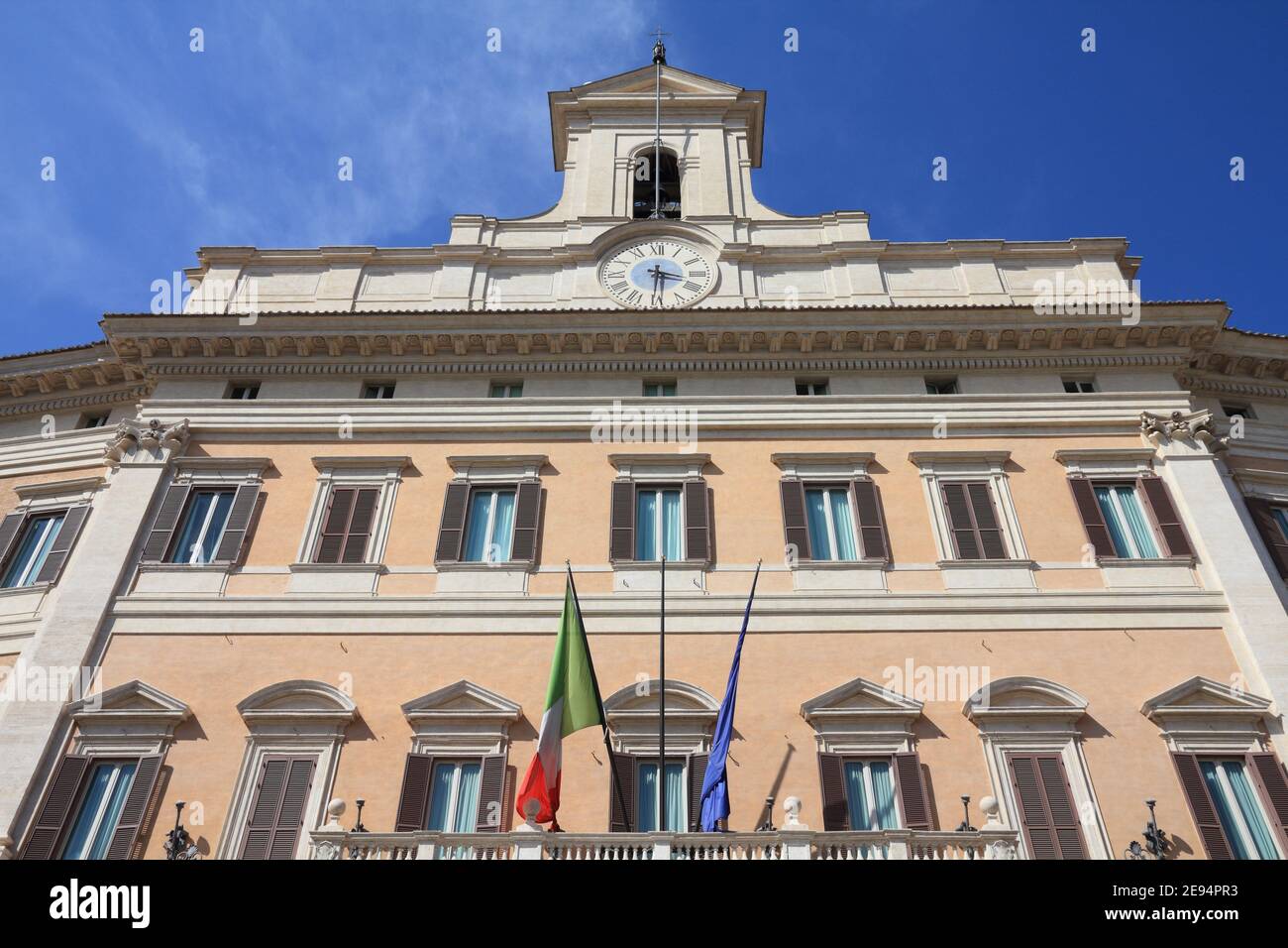 Rome landmark, Italy. Montecitorio palace, Italian parliament ...