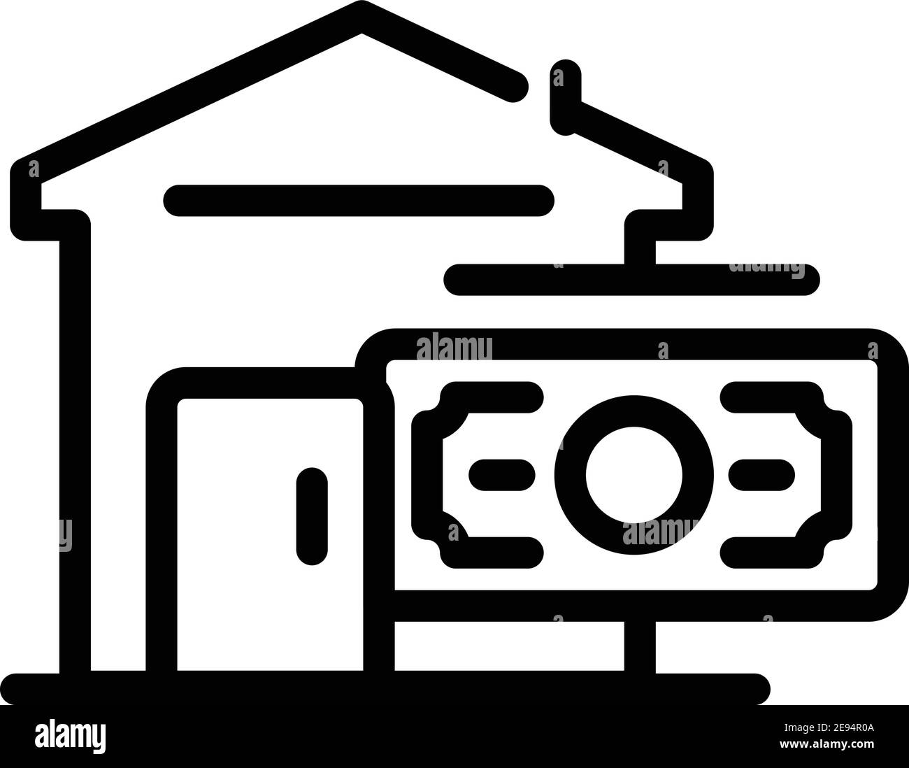 Save house money icon. Outline save house money vector icon for web ...