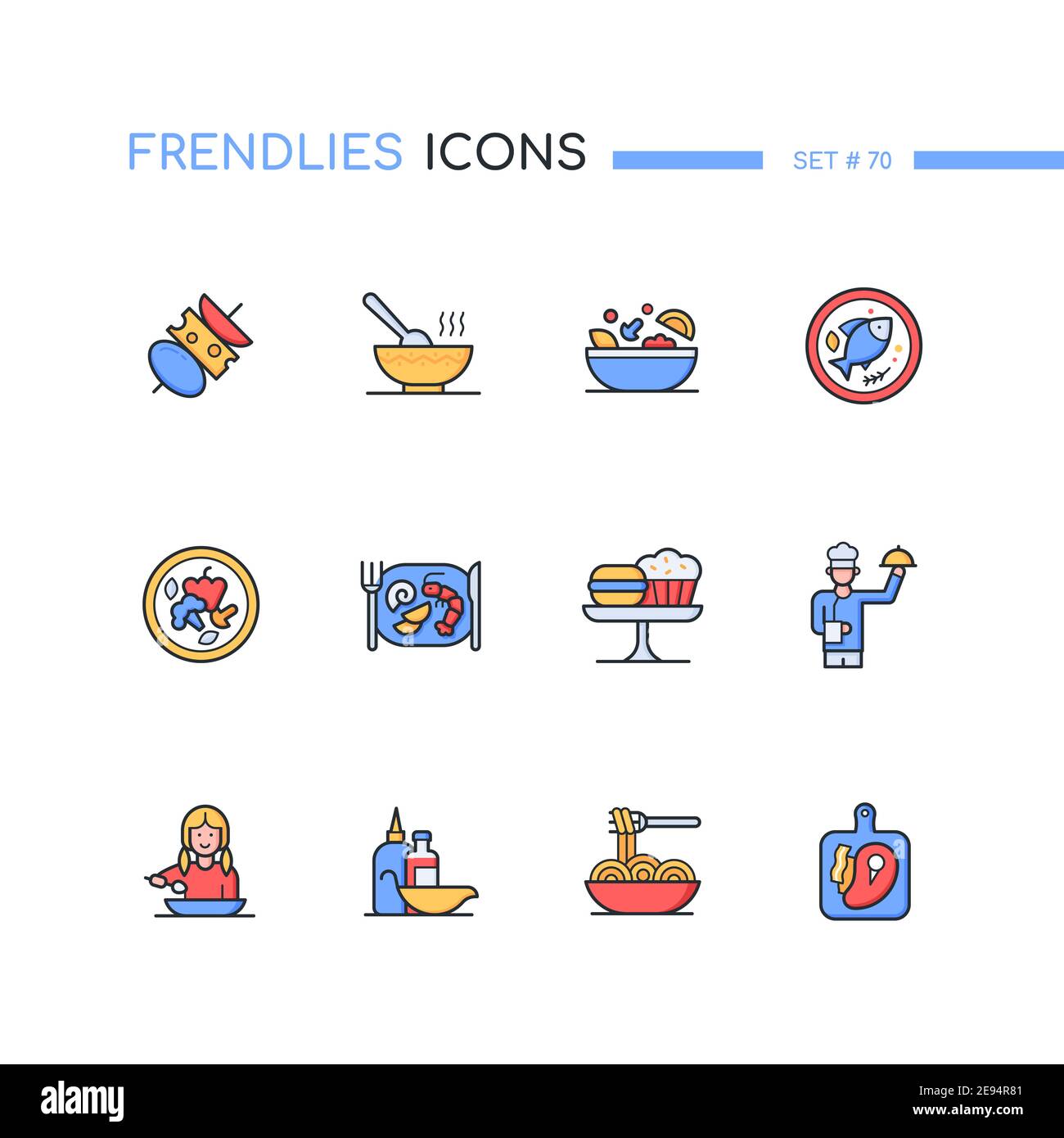 Fish dish vegetable salads Stock Vector Images - Alamy