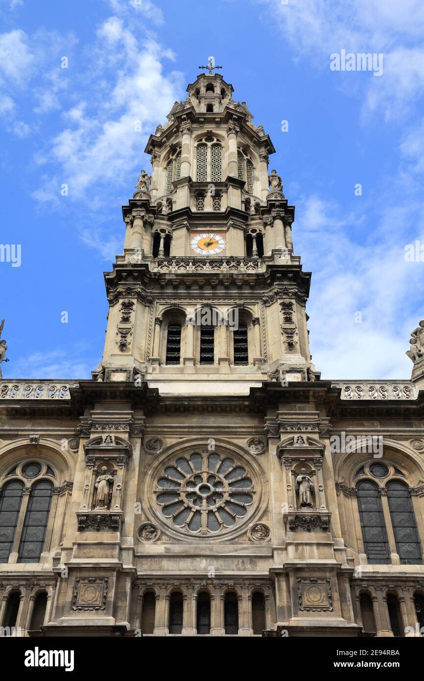 Paris, France - Saint Trinity Church in 9th arrondissement. UNESCO ...
