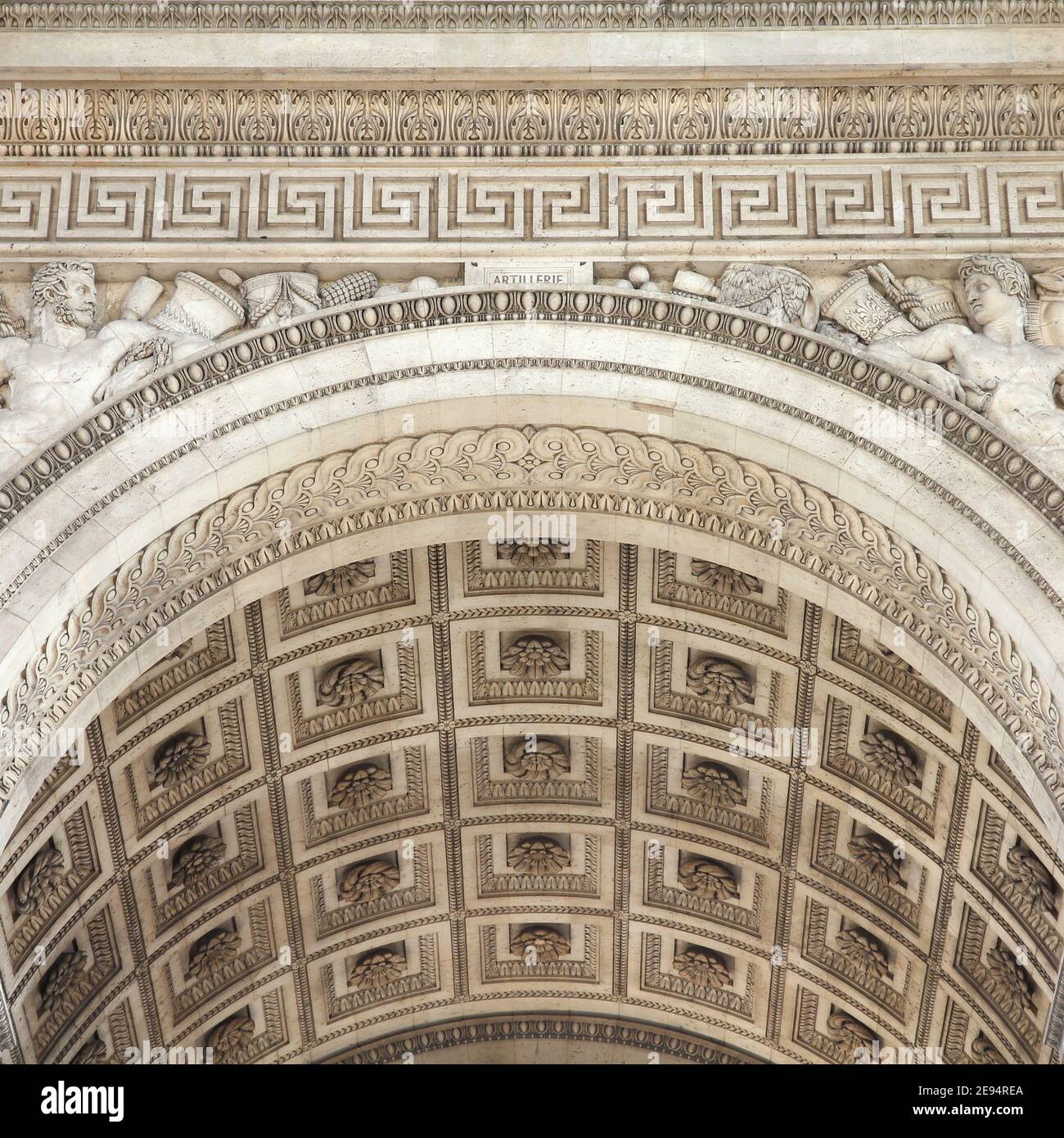 Paris, France - famous Triumphal Arch (Arc de Triomphe) located at the ...