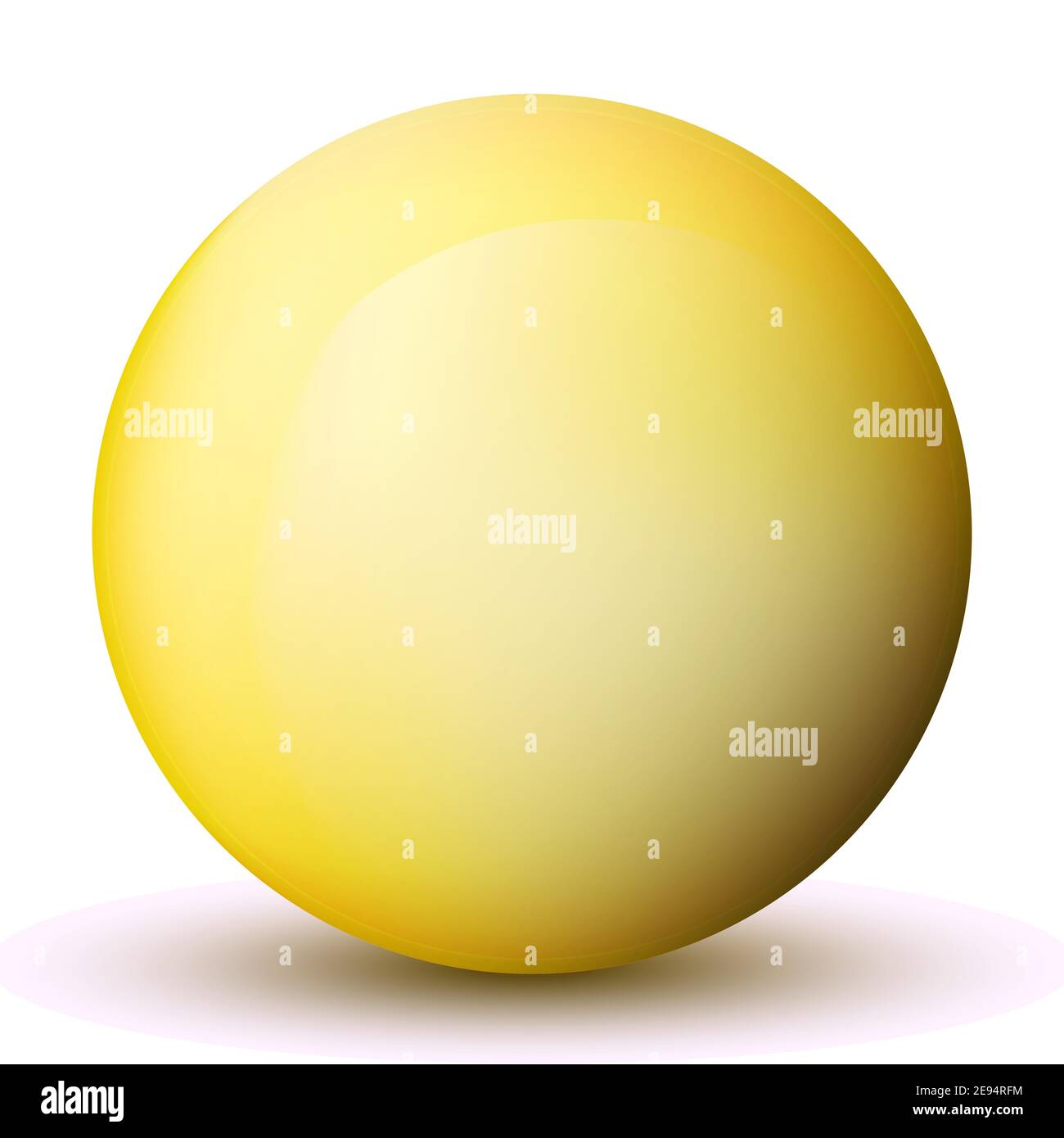 Glass yellow ball or precious pearl. Glossy realistic ball, 3D abstract ...