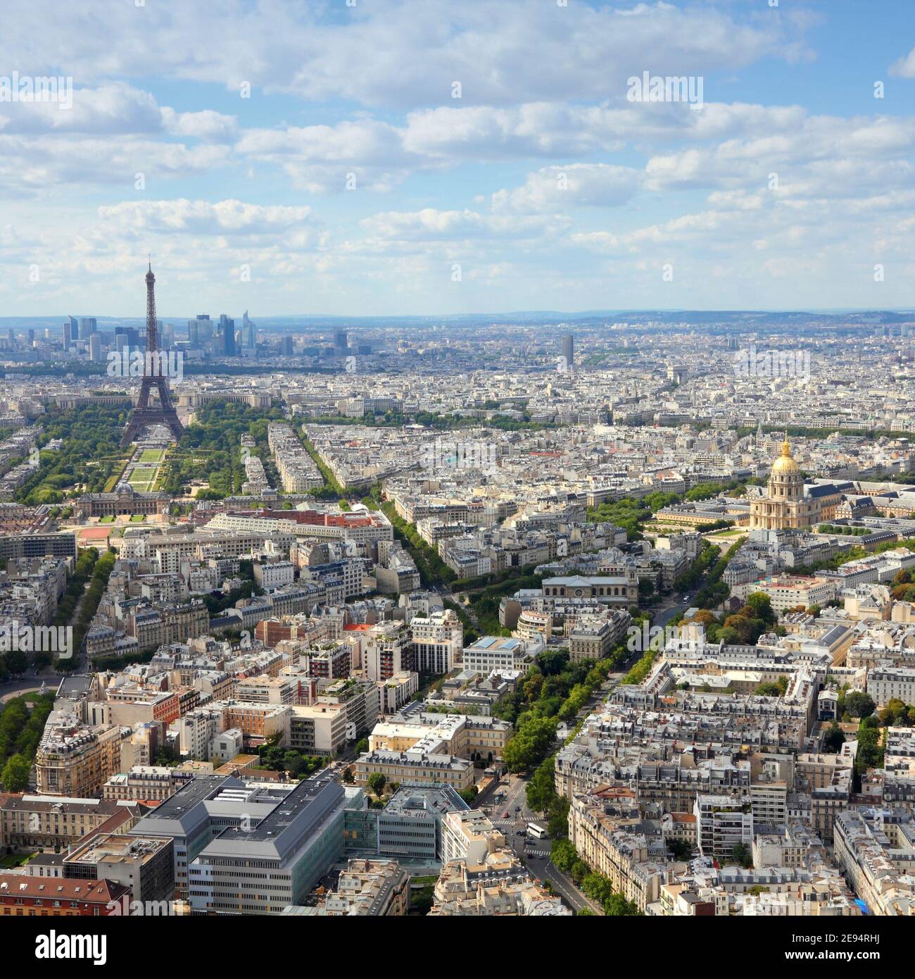 Paris, France - aerial city view Eiffel Tower. UNESCO World Heritage ...