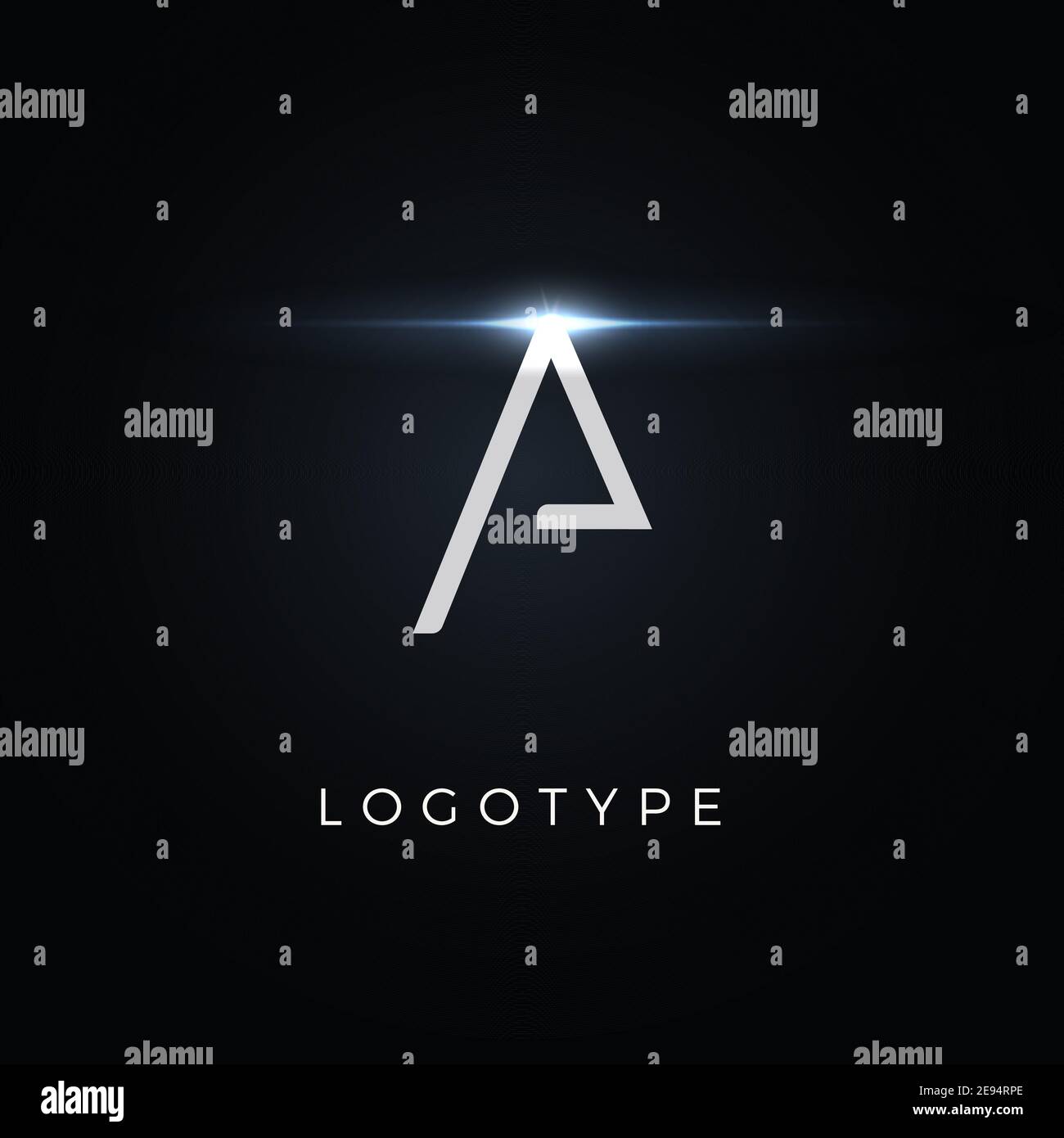Futurism style letter A. Minimalist type for modern futuristic logo ...