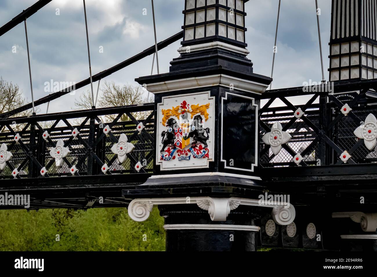 The Victorian Pedestrian Ferry Bridge over the River Trent at ...