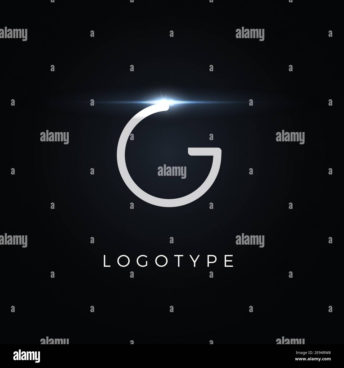 Futurism style letter G. Minimalist type for modern futuristic logo ...