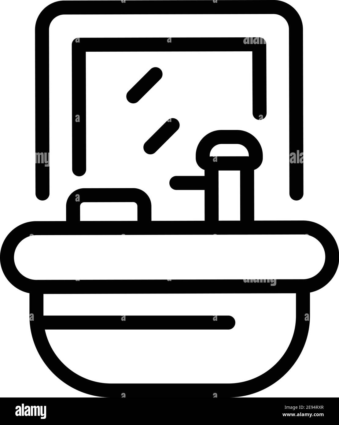 Toilet hand wash icon. Outline toilet hand wash vector icon for web ...