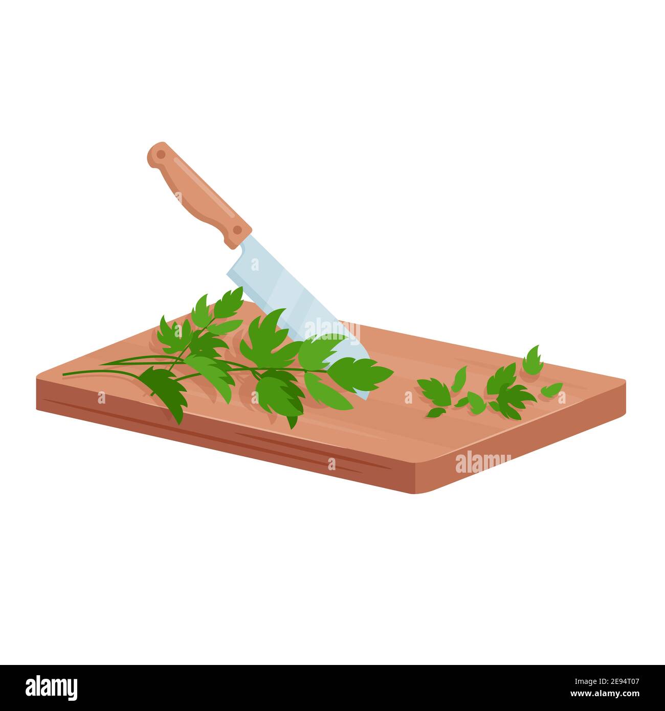 Cutting coriander Stock Vector Images - Alamy