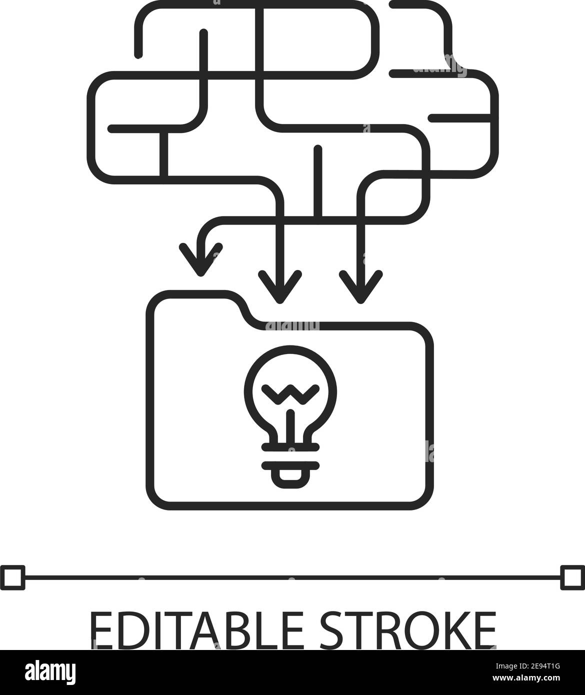 Organizing information linear icon Stock Vector Image & Art - Alamy