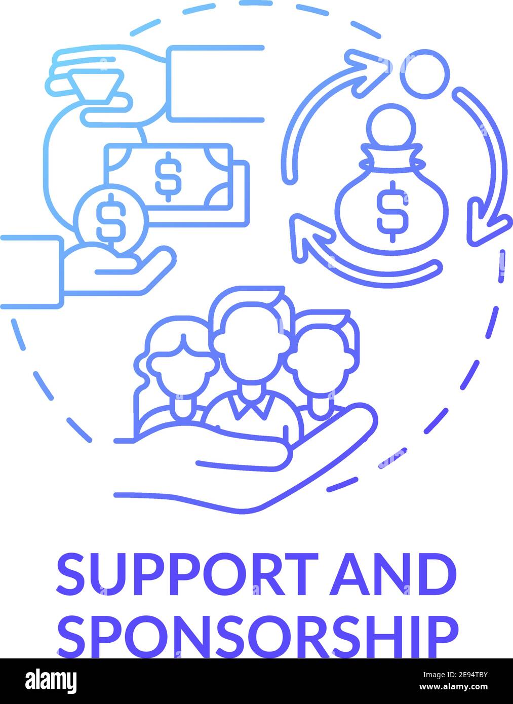 Support and sponsorship concept icon Stock Vector Image & Art - Alamy