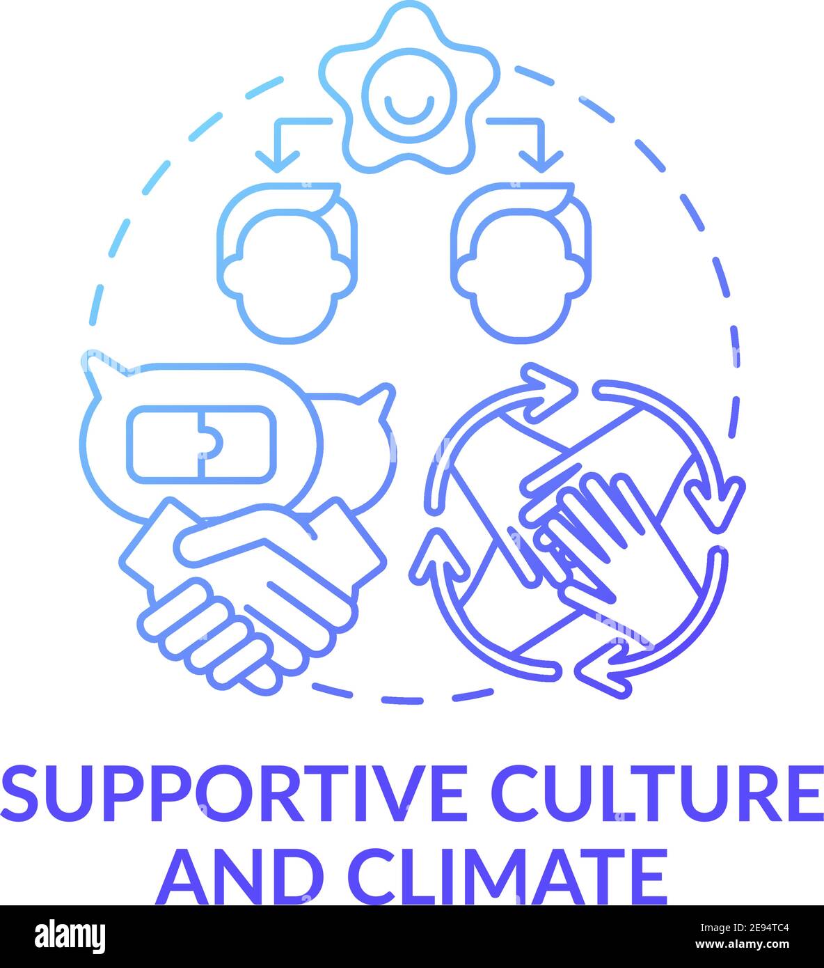 Supportive culture and climate concept icon Stock Vector Image & Art ...