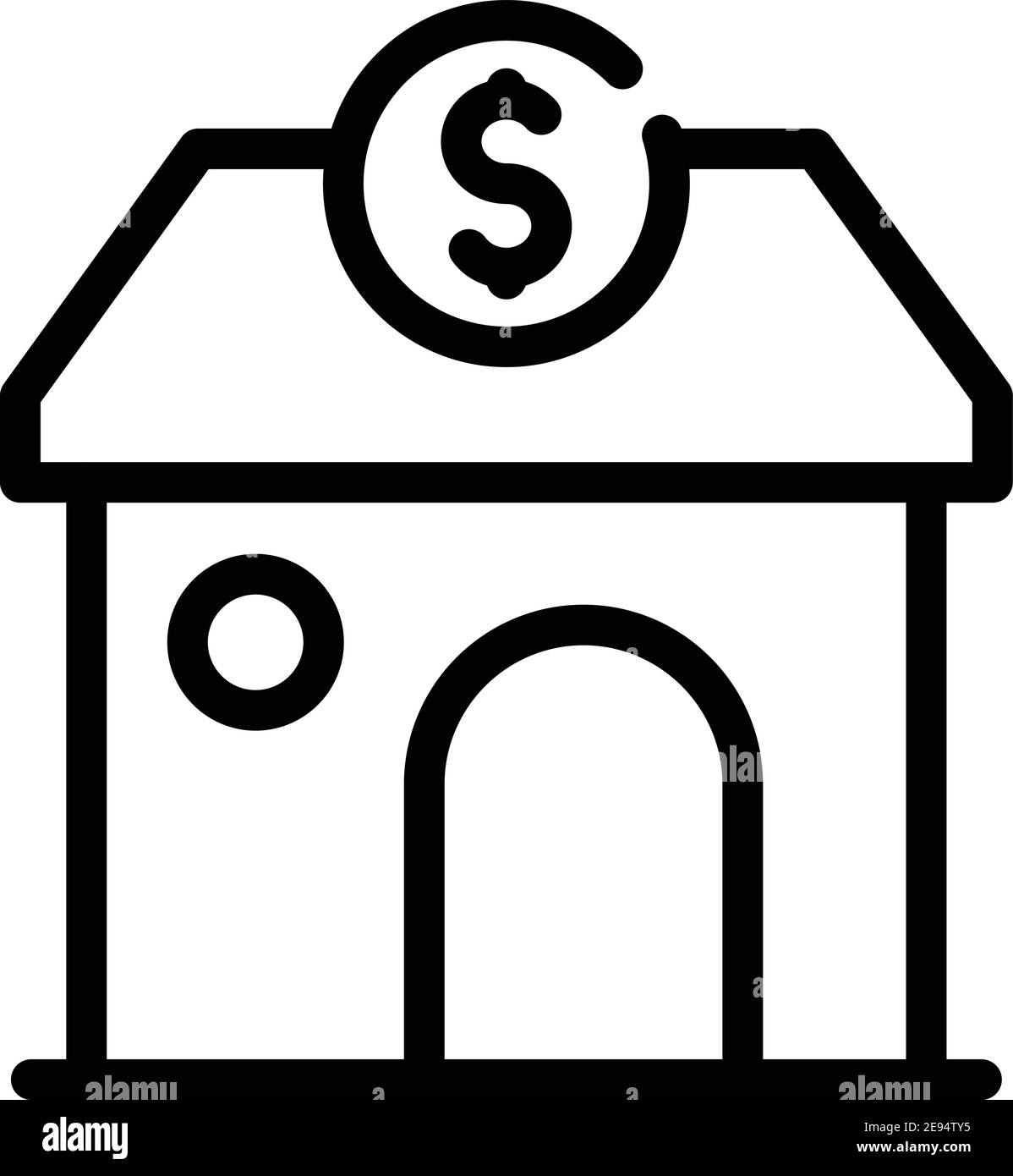 Property investments house icon. Outline property investments house ...