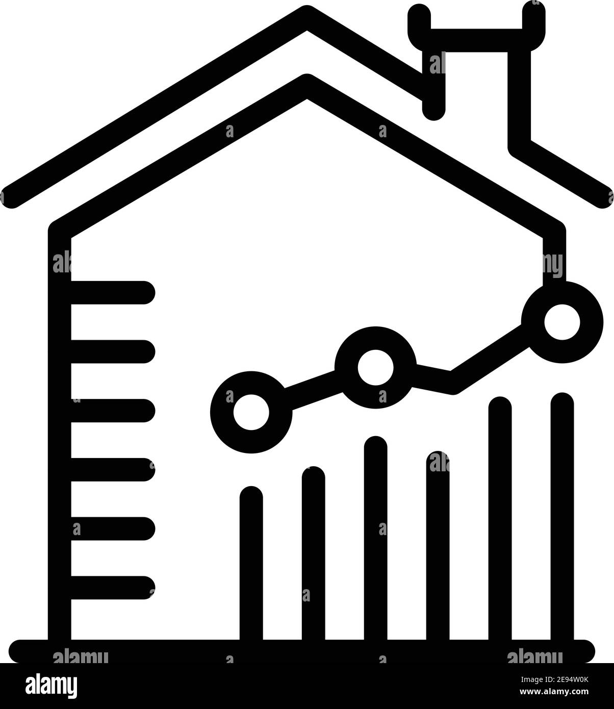 Leasing house property investments icon. Outline leasing house property ...