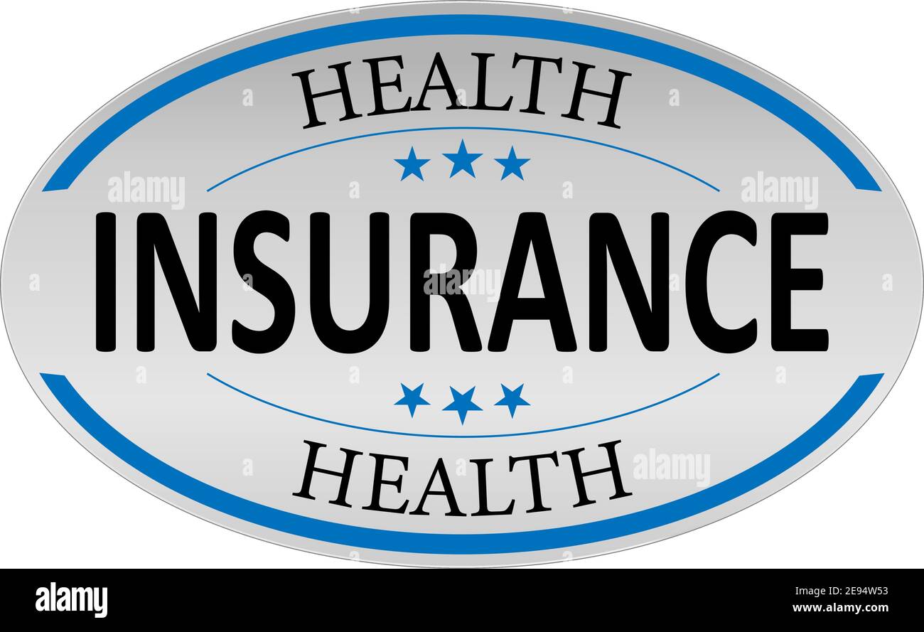 Health insurance logo tag on white background. vector illustration ...