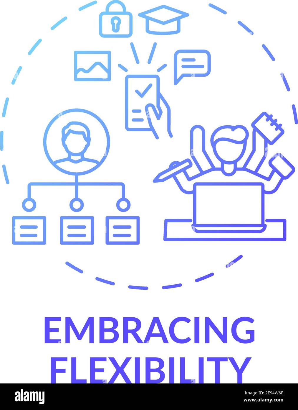 Embracing flexibility concept icon Stock Vector Image & Art - Alamy Embracing flexibility concept icon Stock Vector Image & Art - Alamy