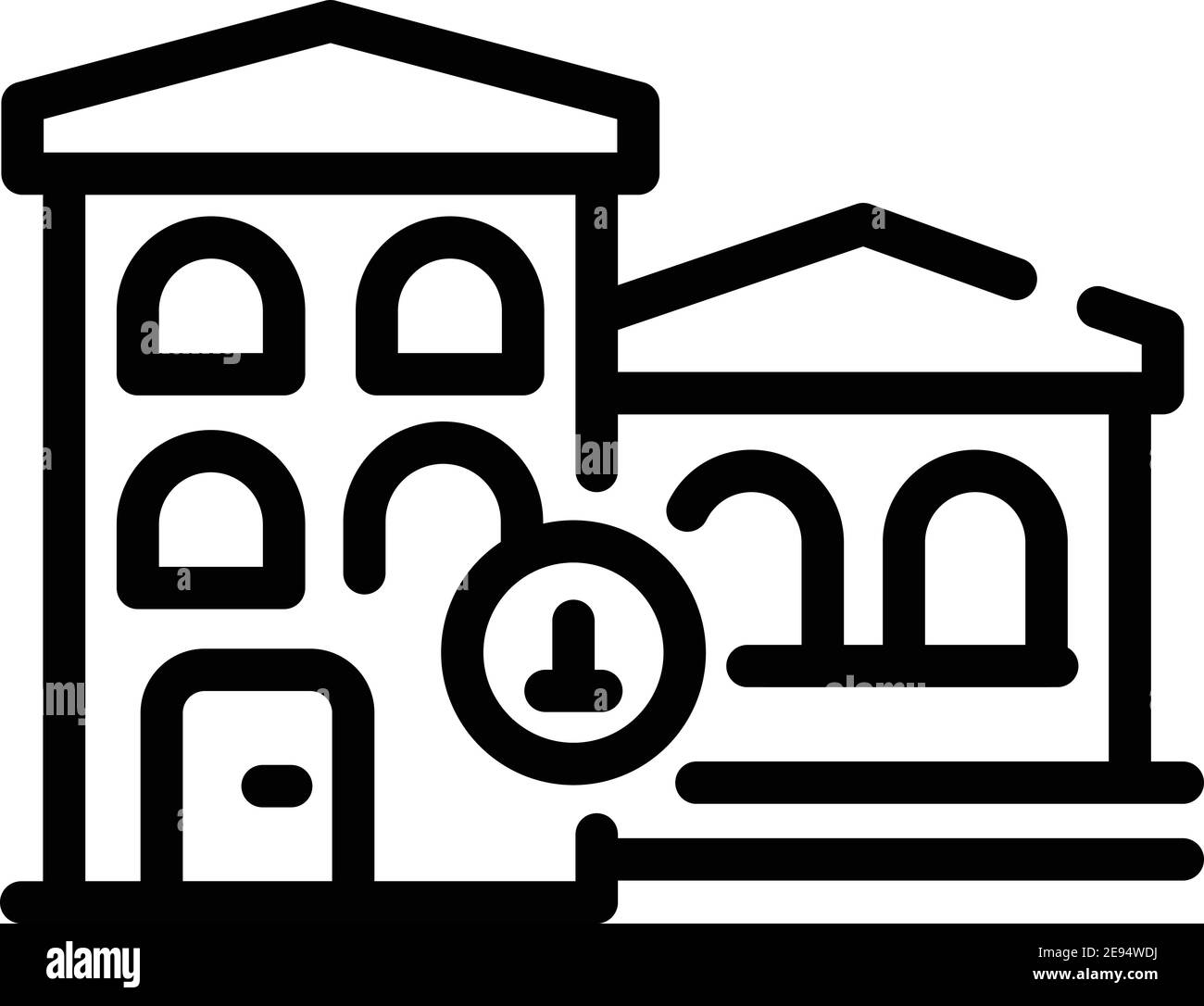Invest building icon. Outline invest building vector icon for web ...