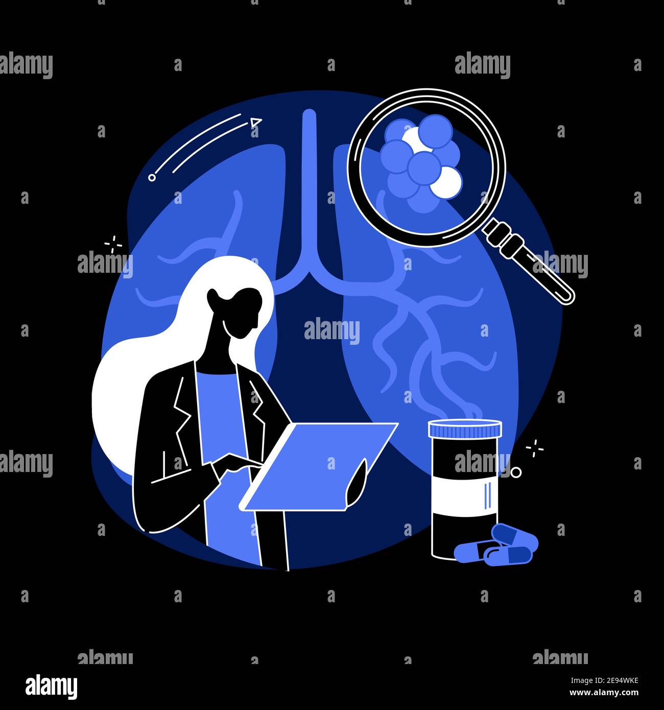 Chronic obstructive pulmonary disease abstract concept vector ...