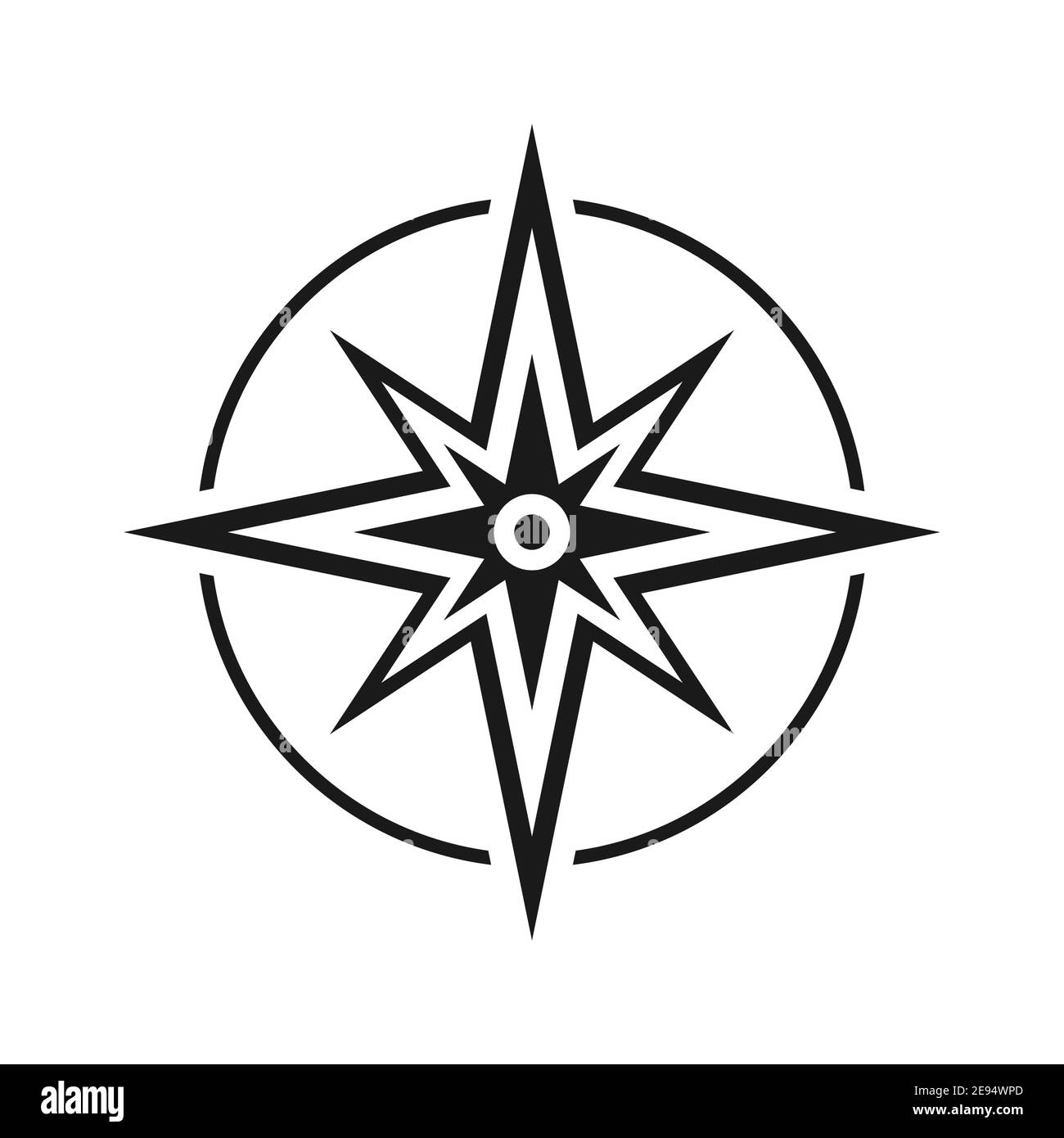 Modern flat icon compass without north, south, east and west symbol ...