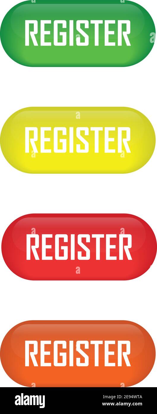 Set of glossy button register icons for your design Stock Vector Image ...