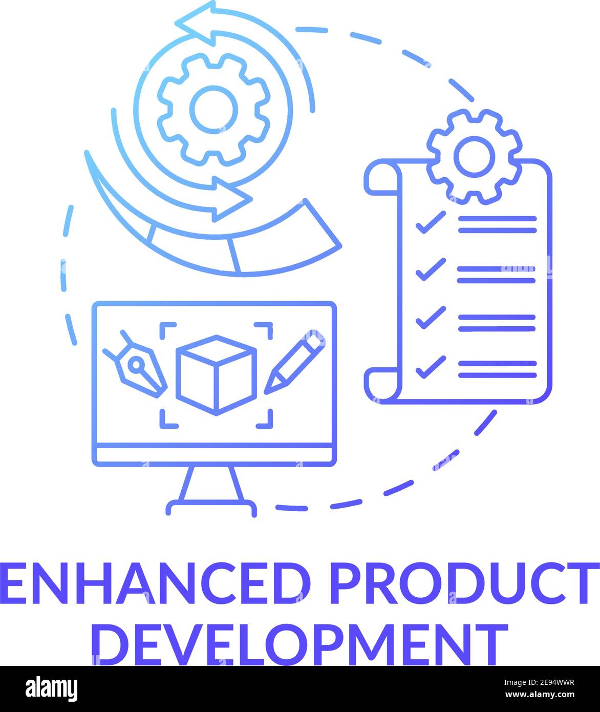 Enhanced product development concept icon Stock Vector Image & Art - Alamy