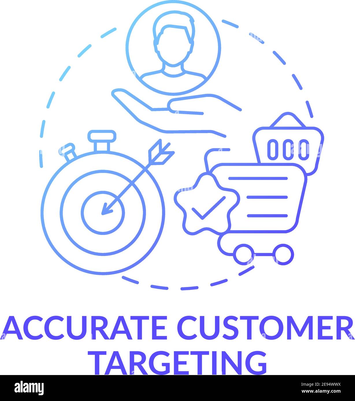 Accurate customer targeting concept icon Stock Vector Image & Art - Alamy