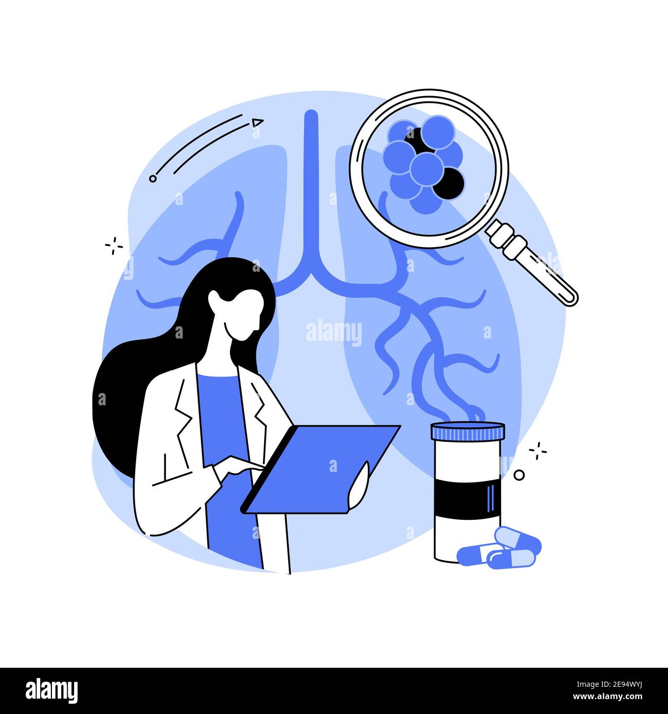 Chronic obstructive pulmonary disease abstract concept vector ...