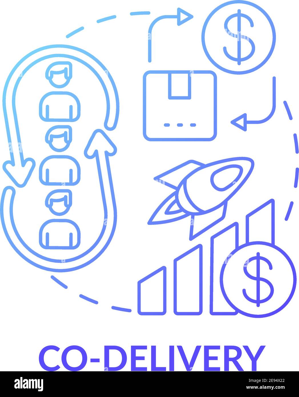 Co-delivery concept icon Stock Vector Image & Art - Alamy