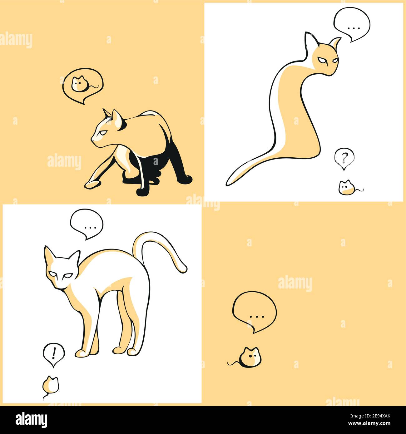 Cat and the mouse Stock Vector Image & Art - Alamy